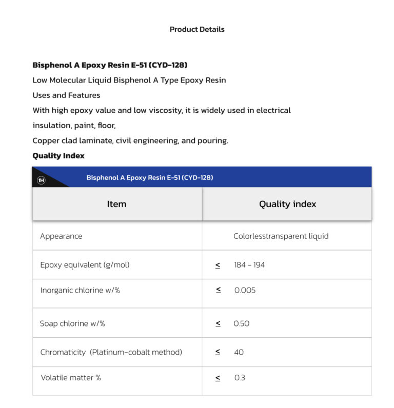 Epoxy Resin – TAI HUA